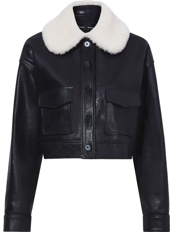 Proenza Schouler Judd Shearling-collar Leather Jacket - Black