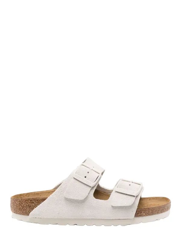 BIRKENSTOCK Arizona Suede Slides - White
