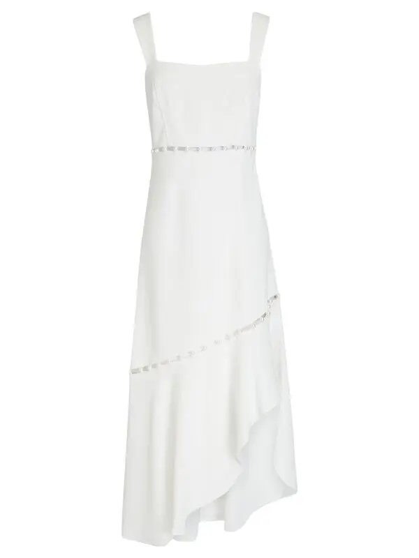 Simkhai Houston Asymmetric Cutout Midi Dress - White