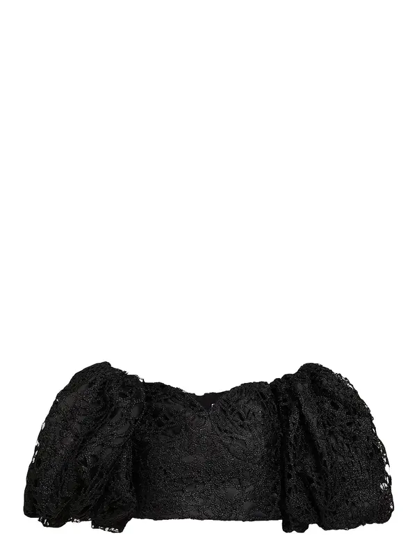 Aje Embellished Taffeta Off-the-shoulder Top - Black