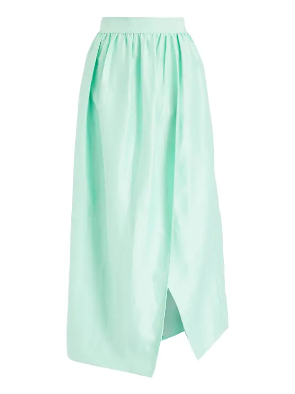 Aje Mirabelle Wrap-effect Maxi Skirt - Mint
