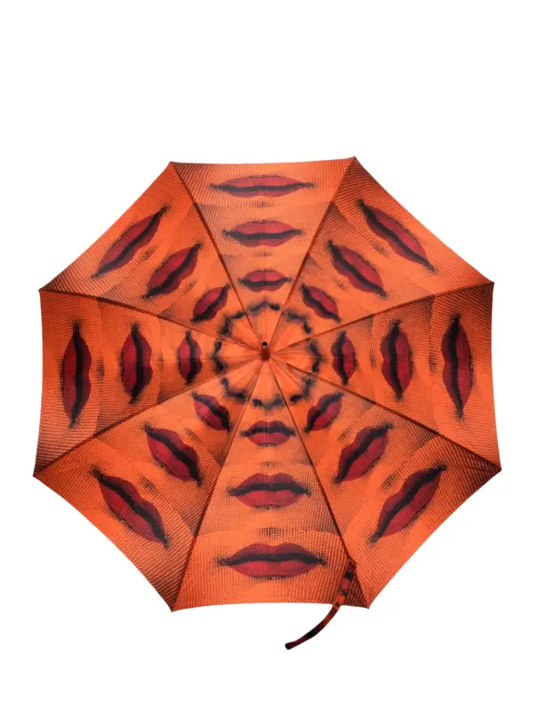 FORNASETTI Abstract Print Umbrella - Orange