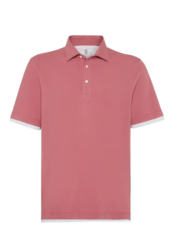 Brunello Cucinelli Polo Shirt In Raspberry - Red