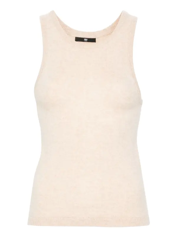 Max & Moi Sleeveless Cashmere Top - Neutrals