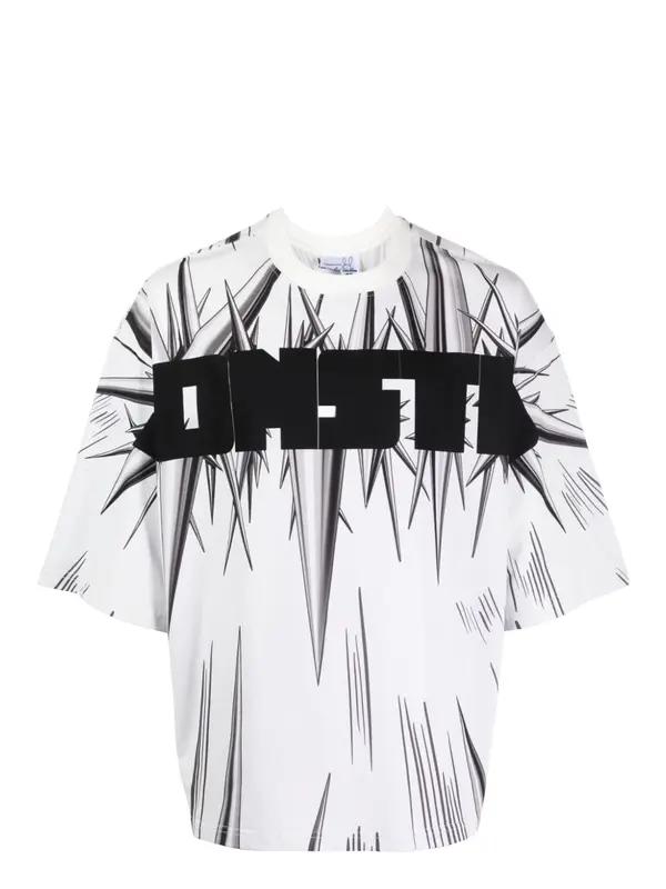 Natasha Zinko Spikes Logo-print T-shirt - White