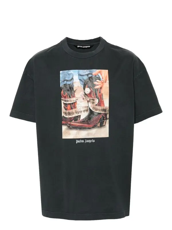 Palm Angels Graphic-print T-shirt - Grey