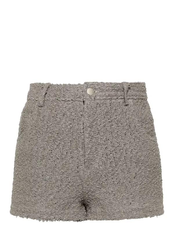 IRO PARIS Daphna High-waisted Bouclé Shorts - Grey
