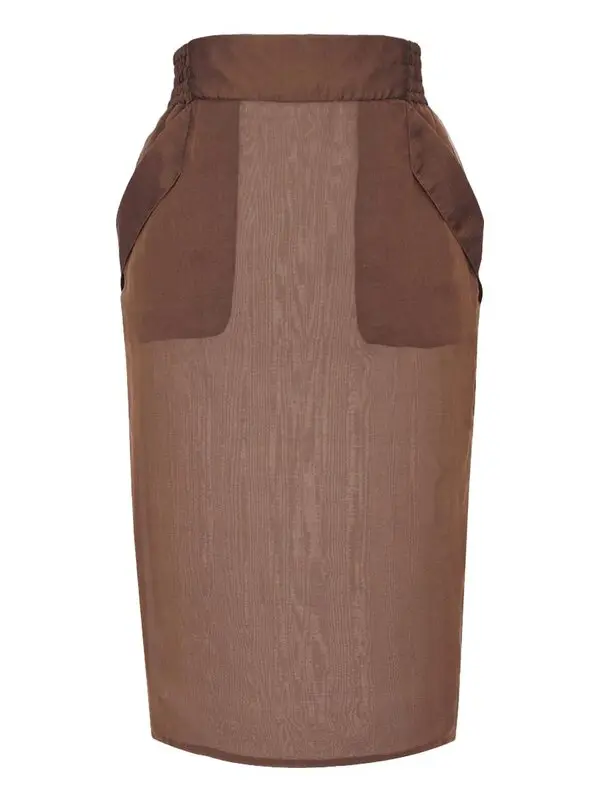 Saint Laurent Pencil Skirt - Marron