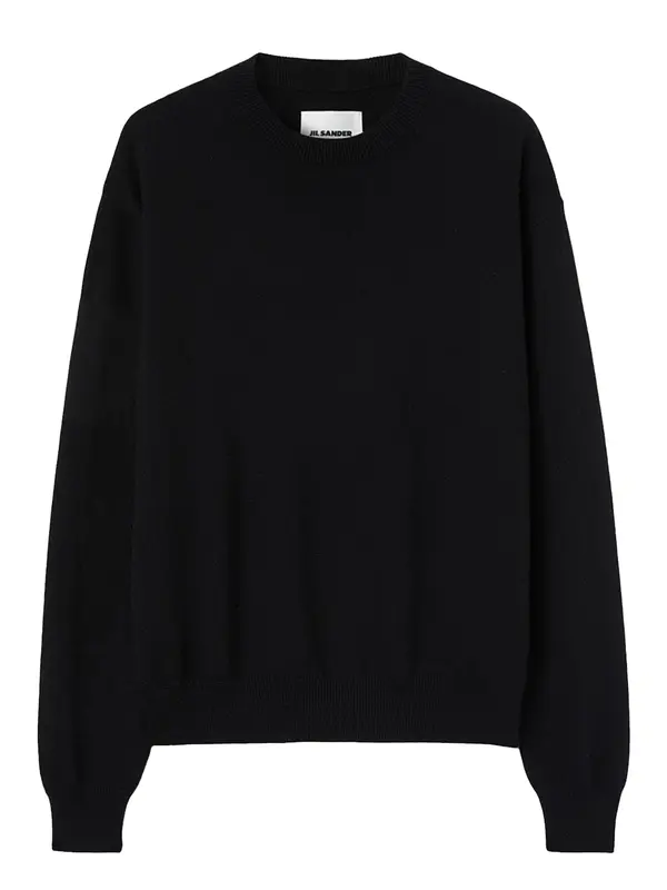 JIL SANDER Fine-knit Crew-neck Jumper - Black