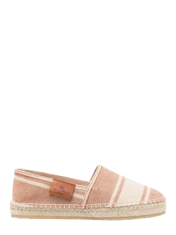 Etro Striped Canvas Espadrilles - Neutrals