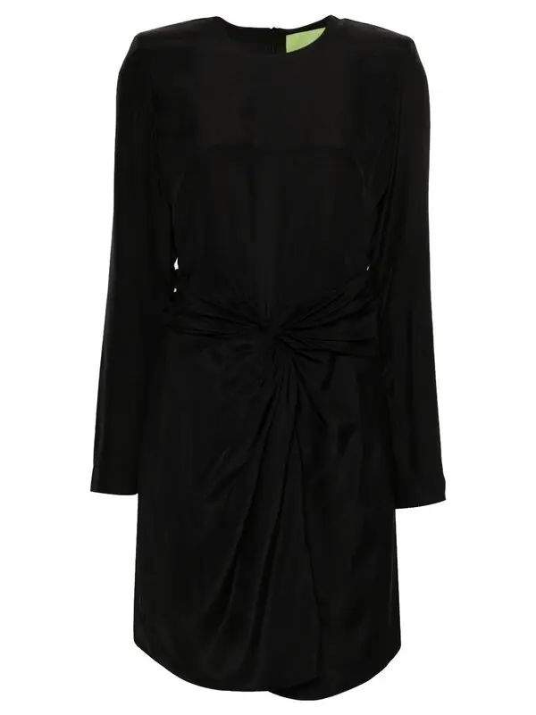 Gauge81 Izu Knot-detailed Silk Dress - Black