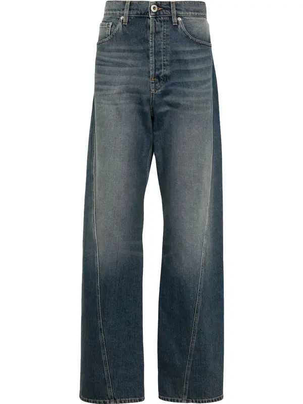 LANVIN Straight-leg Jeans With Twist Detailing - Blue