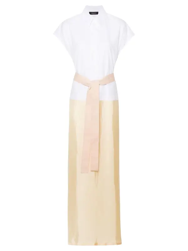 Fabiana Filippi Colourblock Maxi Dress - White