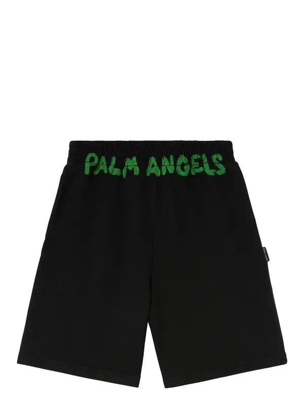 Palm Angels Logo-print Cotton Track Shorts - Black
