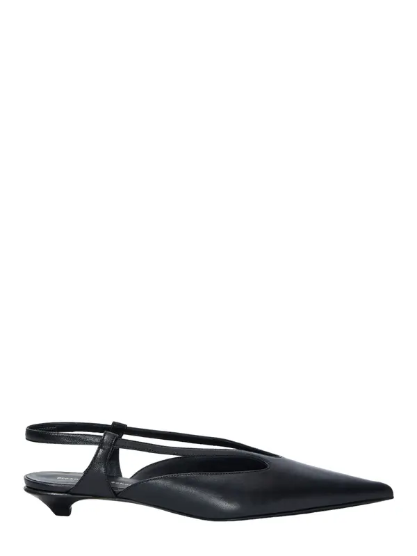 Proenza Schouler Slingback Leather Pumps - Black
