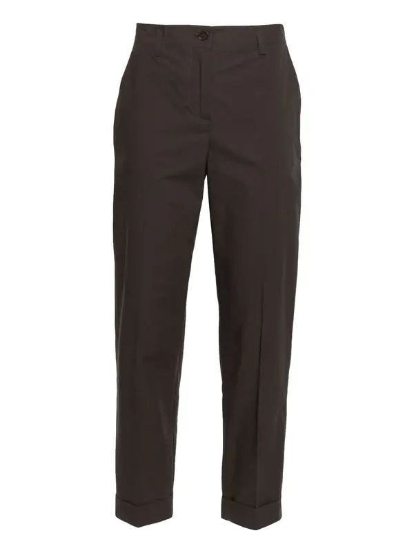 P.a.r.o.s.h Tapered-leg Cotton Trousers - Brown