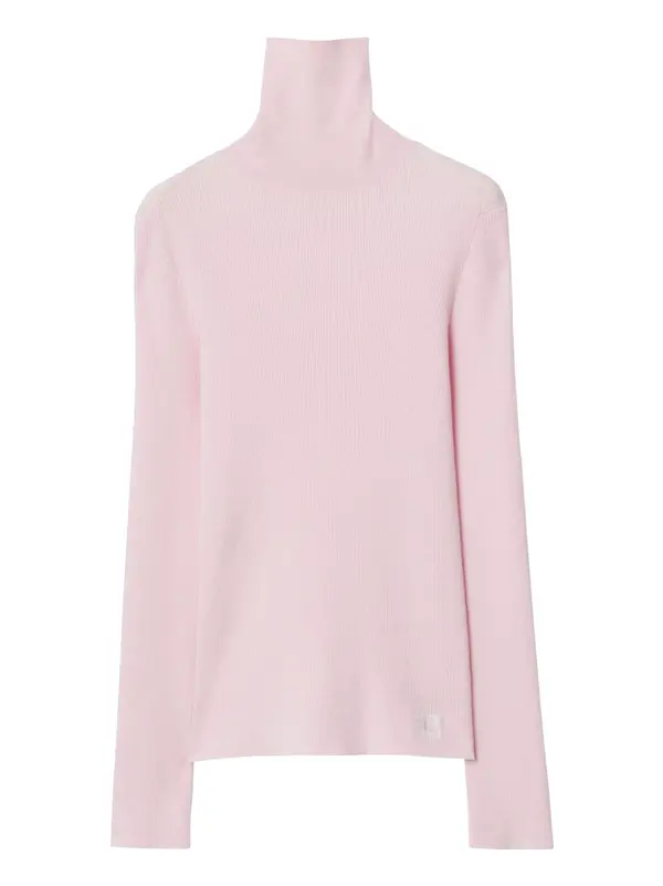 Burberry Equestrian Knight Patch Wool-blend Jumper - Pink