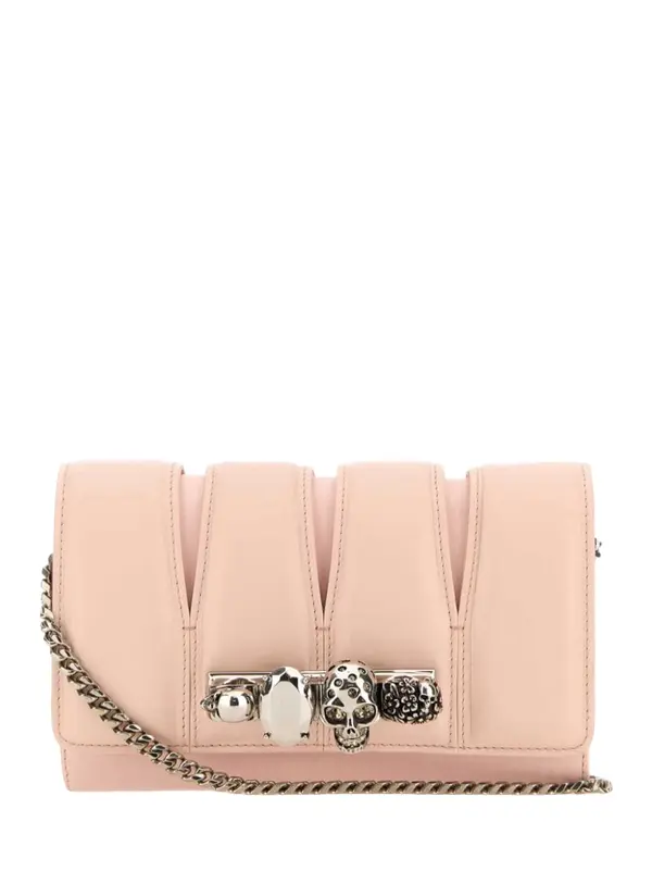 Alexander McQueen The Slash Leather Clutch - Pink