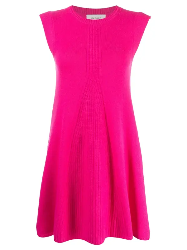 LISA YANG Knitted Cashmere Minidress - Pink