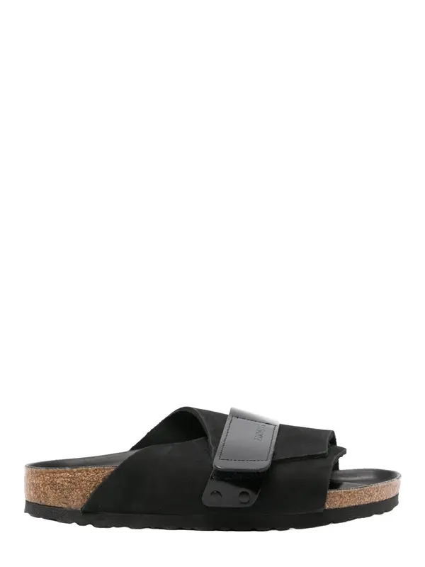 BIRKENSTOCK Kyoto Suede Flat Sandals - Black