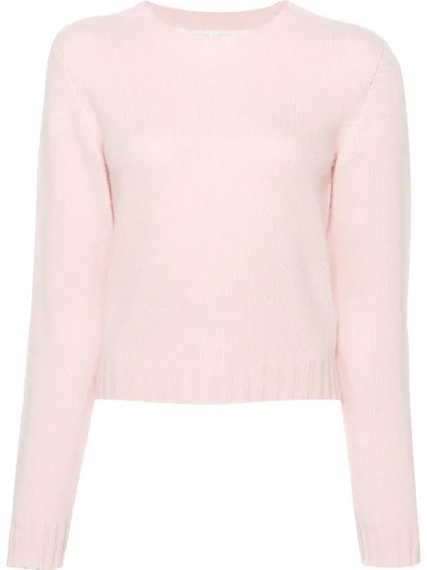 Palm Angels Curved-logo Wool-blend Jumper - Pink
