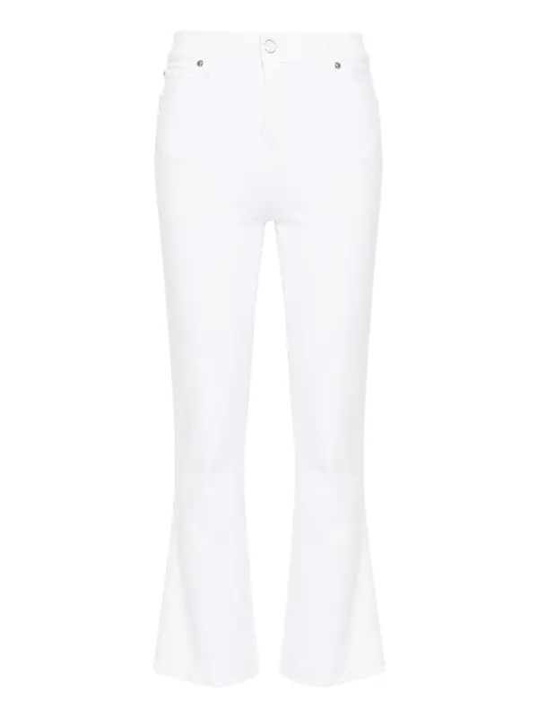 7 For All Mankind Slim Kick High-rise Bootcut Jeans - White