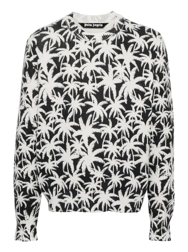 Palm Angels Palms Knitted Jumper - Black