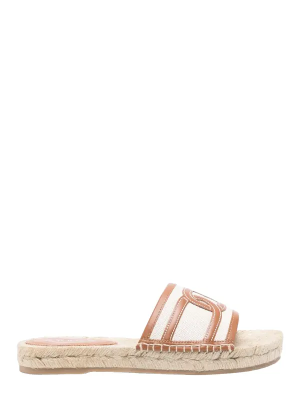 TOD'S Catena Logo-embroidered Espadrilles - Neutrals