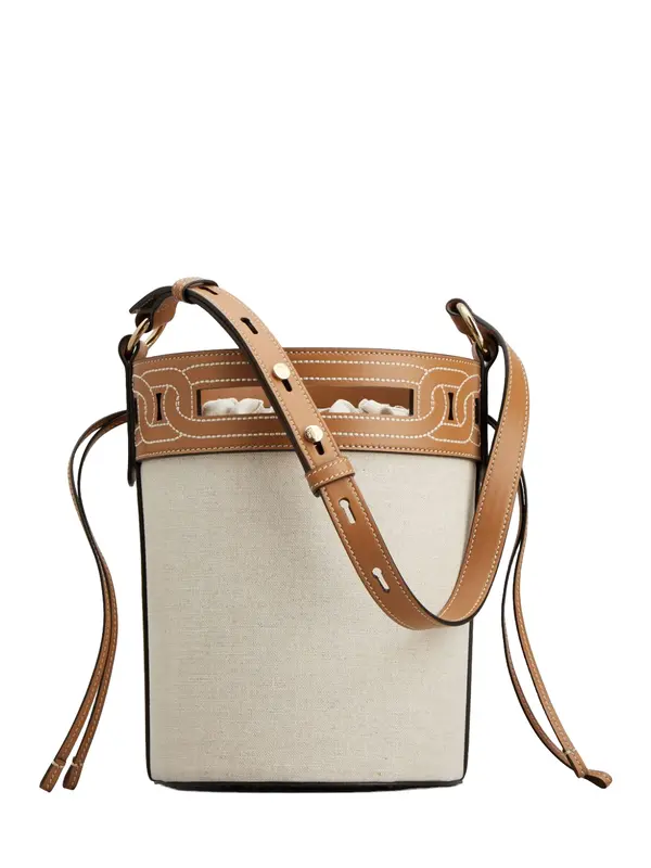 TOD'S Small Kate Panelled Bucket Bag - Neutrals