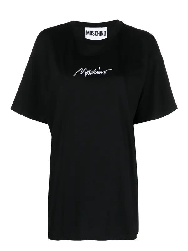 Moschino Embroidered T-shirt - Black