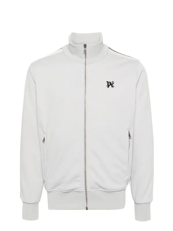 Palm Angels Monogram-embroidered Track Jacket - Grey