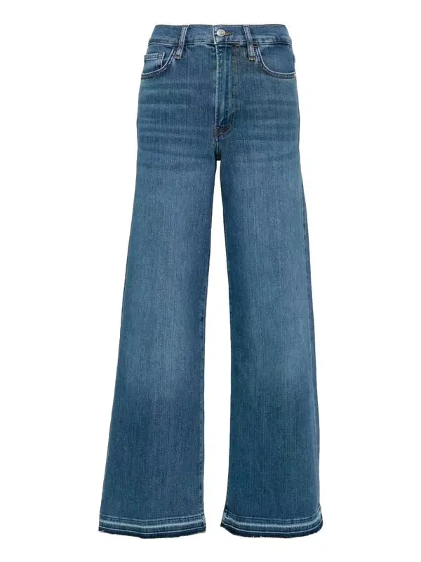 FRAME Le Slim High-rise Palazzo Jeans - Blue