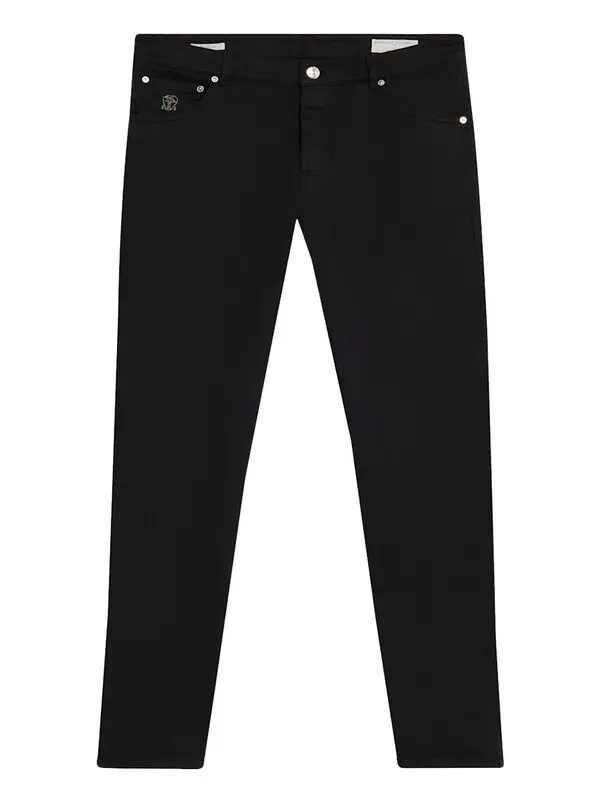 Brunello Cucinelli Bull Denim Skinny-fit Pants - C7351 Blac