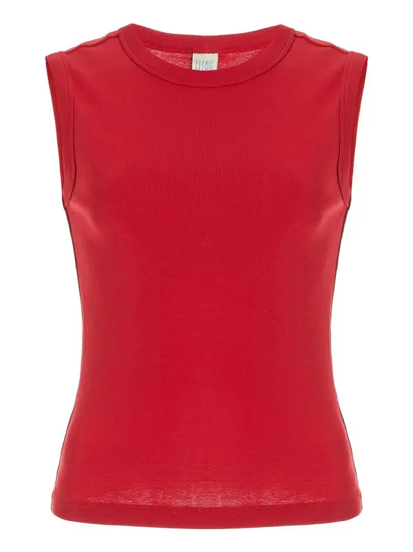 FLORE FLORE Esmé Organic Cotton Tank Top - Red