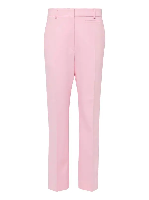 Sportmax Romagna High-rise Wool-blend Pants - Pink