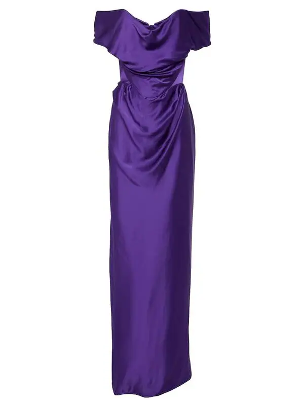 VIVIENNE WESTWOOD Off-shoulder Bustier Gown - Purple