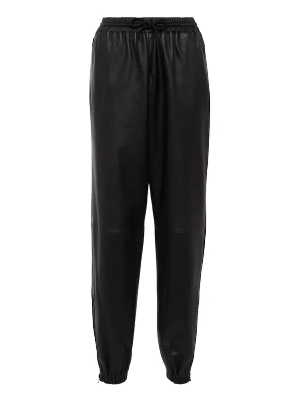 Wardrobe.NYC Leather Sweatpants - Black