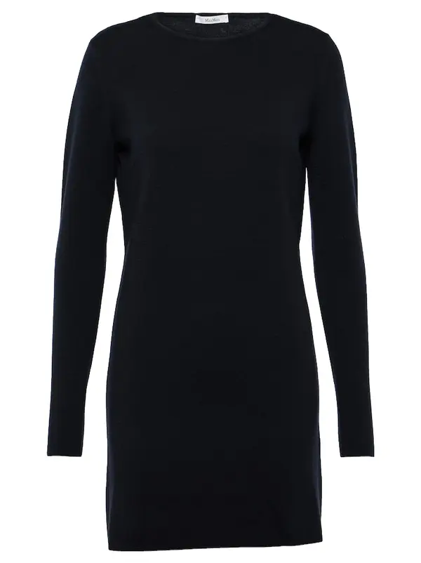 Max Mara Eridani Wool Minidress - Blue