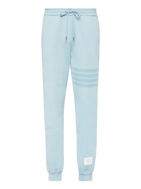 Thom Browne 4-bar Cotton Jersey Sweatpants - Blue