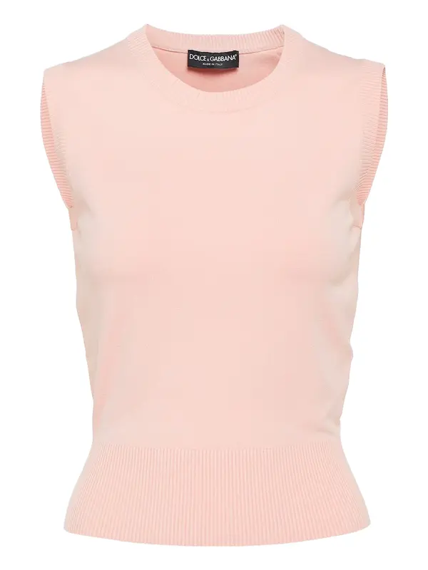 Dolce & Gabbana Knitted Tank Top - Pink