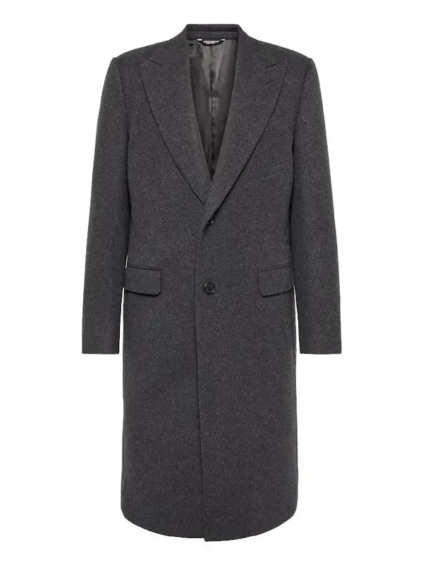 Dolce & Gabbana Wool-blend Overcoat - Grey