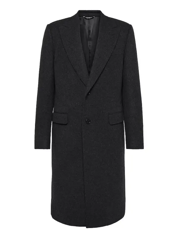 Dolce & Gabbana Wool-blend Overcoat - Grey