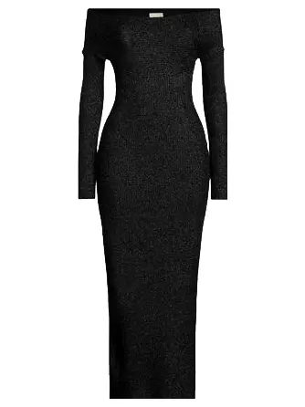 Khaite Virgin Wool Blend Midi Dress - Black