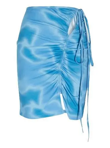 8 BY YOOX Tie-dye Mini Skirt With Cut-outs - Blue