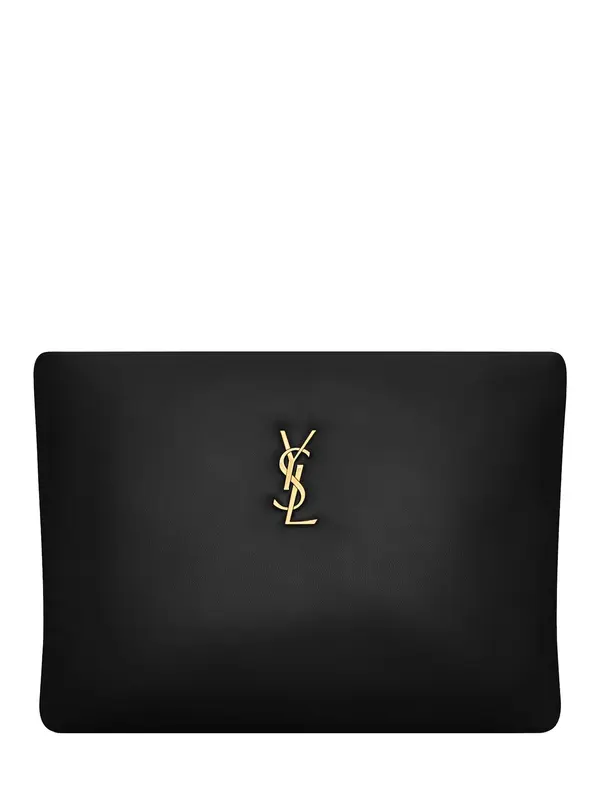 Saint Laurent Large Calypso Pouch - Black
