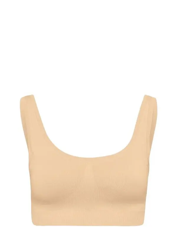 Hanro Touch Feeling Padded Crop Top - Beige