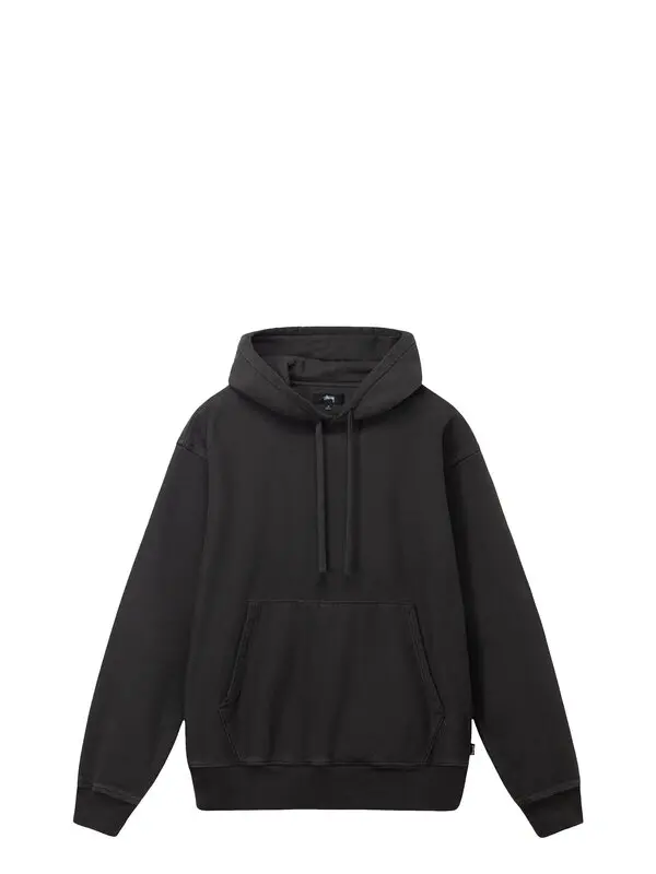 StÜssy Pigment Dyed Fleece Hoodie - Black