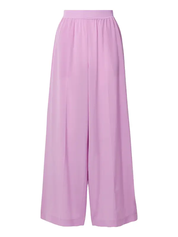 JOSEPH Hulin Silk Crepe De Chine Wide-leg Pants - Pink