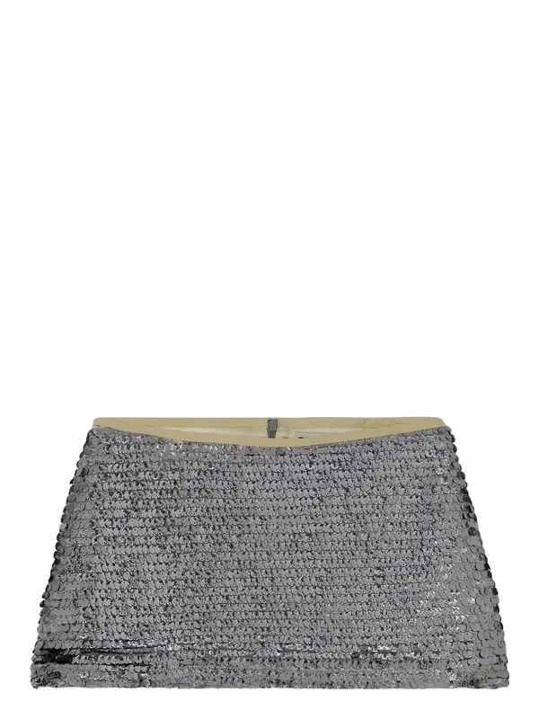 SIEDRES Desni Sequined Tulle Mini Skirt - Silver