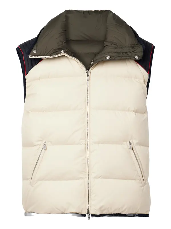 Loro Piana Andry Reversible Quilted Down Vest - Off-white